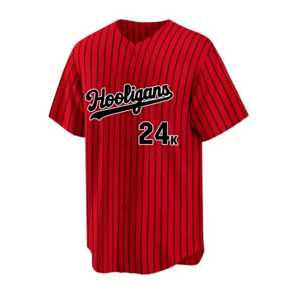Unbranded | Shirts | Bruno Mars 24k Hooligans Pinstripe Baseball Jersey ...